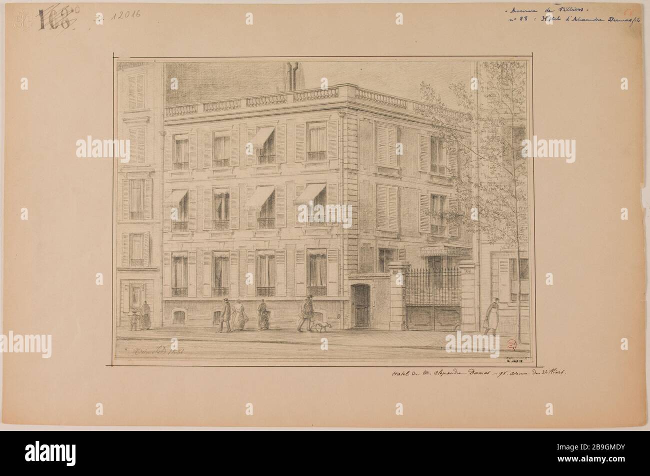 House of Alexandre Dumas (son), 98 avenue de Villiers, 1881. Alphonse Louis Pierre Trimolet ...