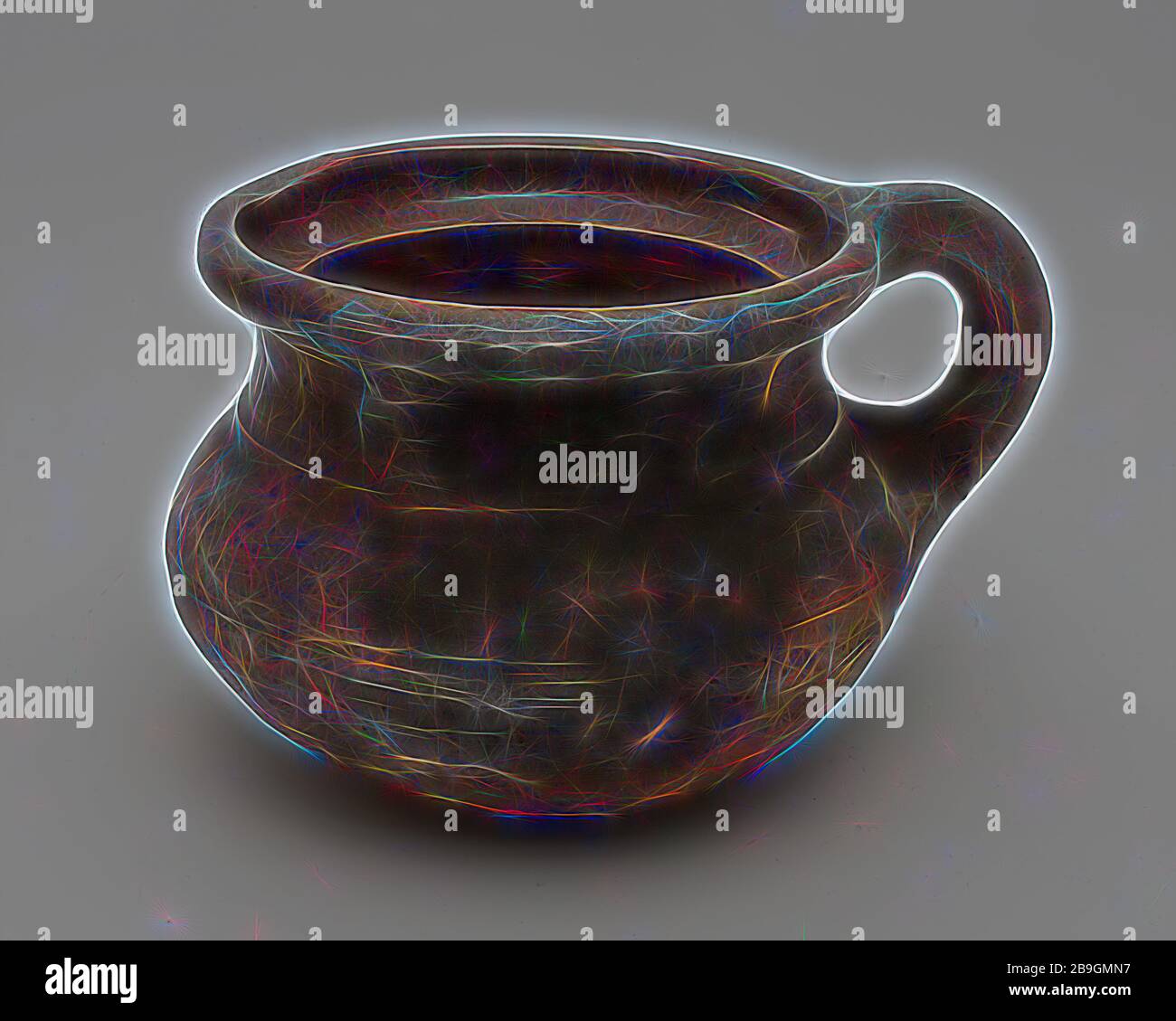 Pottery chamber pot, easy to use with curved bottom, large neck opening ...