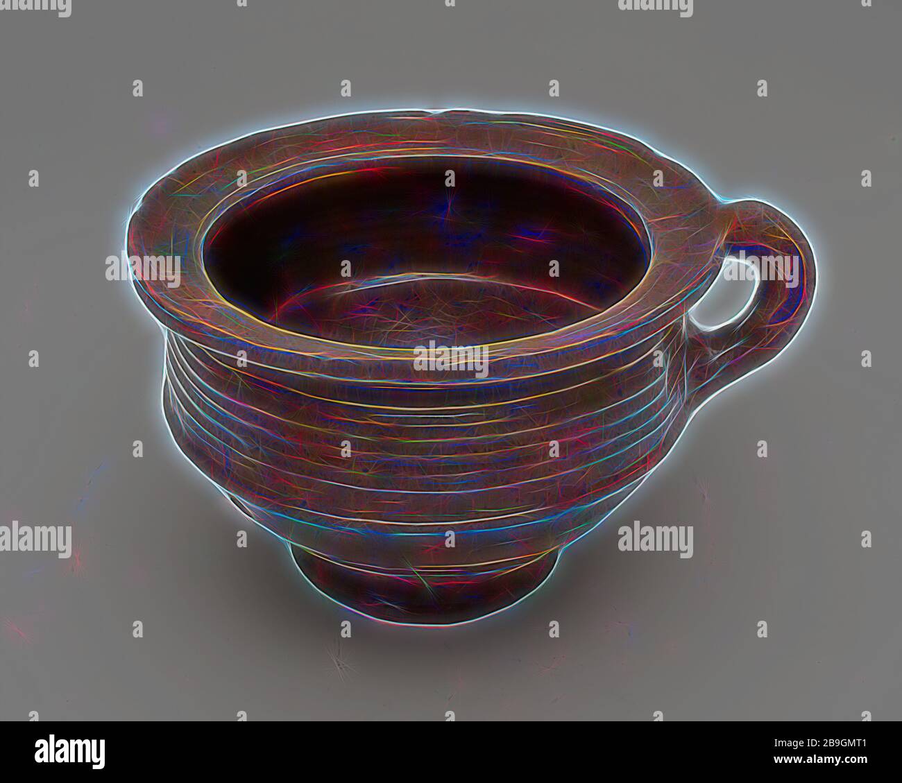 Pottery chamber pot, ease of use on stand, double conical shape ...