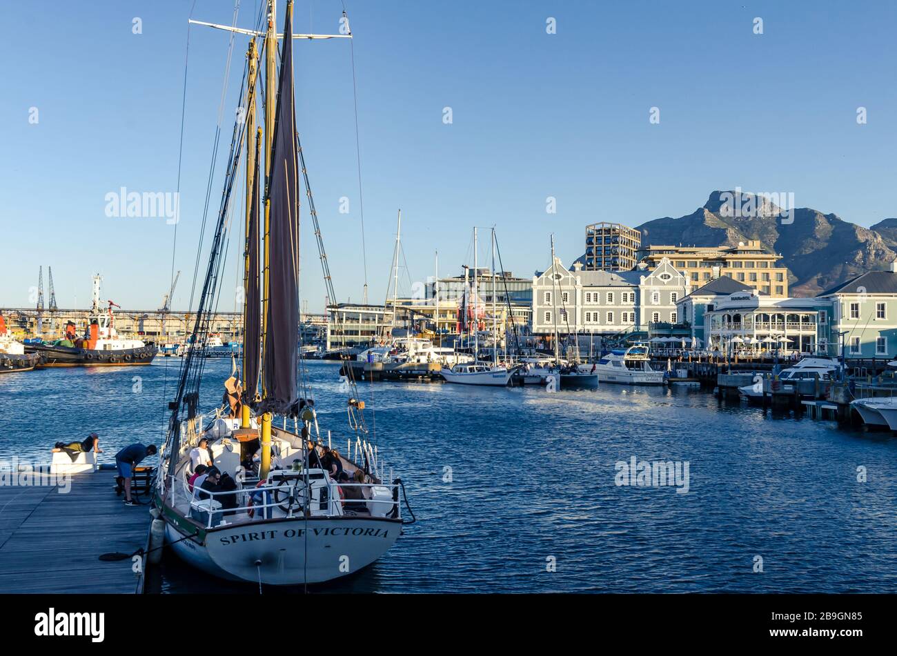 Spirit of Victoria sailing yacht preparing for sail with tourist ...