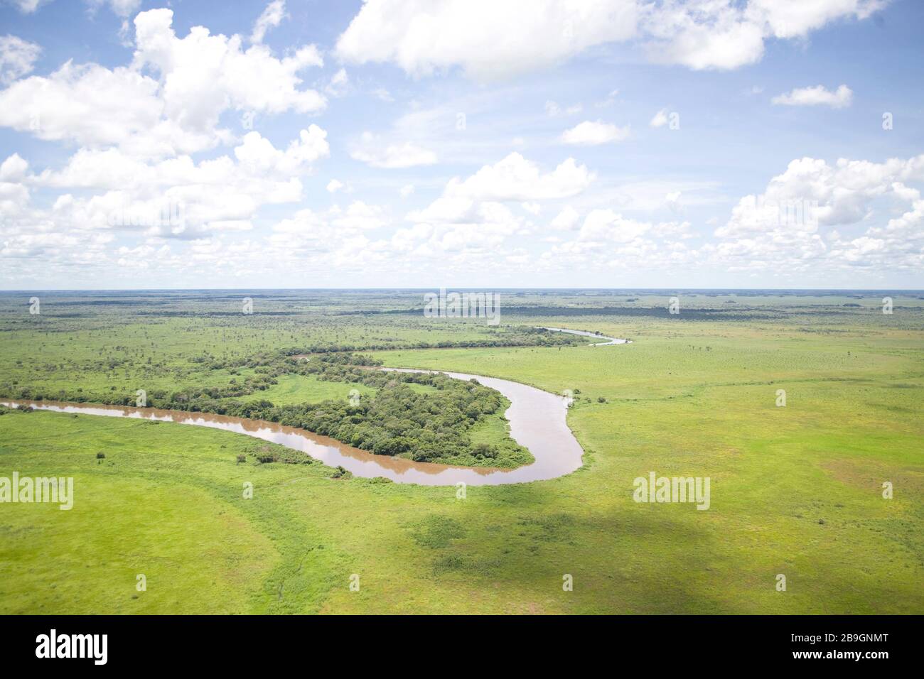 Miranda River and Marginal Pond, Miranda, Mato Grosso do Sul, Brazil ...