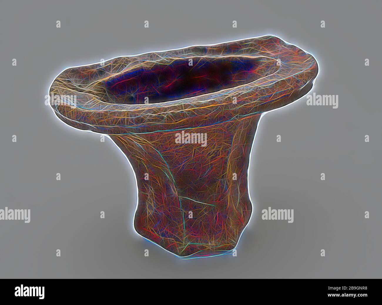 Earthenware wide top edge, flattened surfaces at the front, above the ...