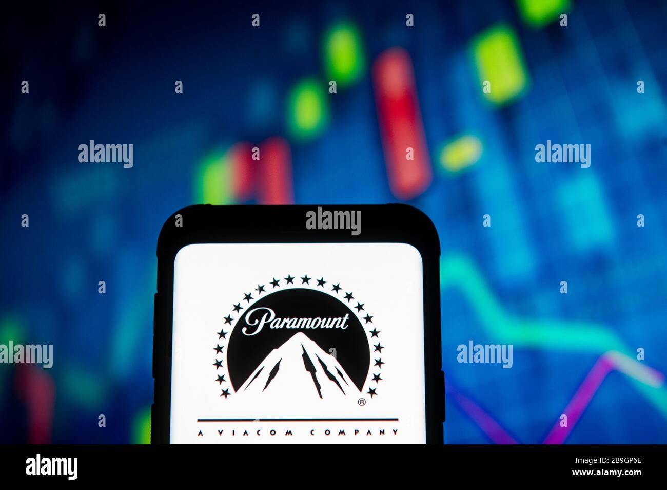 Poland. 23rd Mar, 2020. In this photo illustration a Paramount logo ...