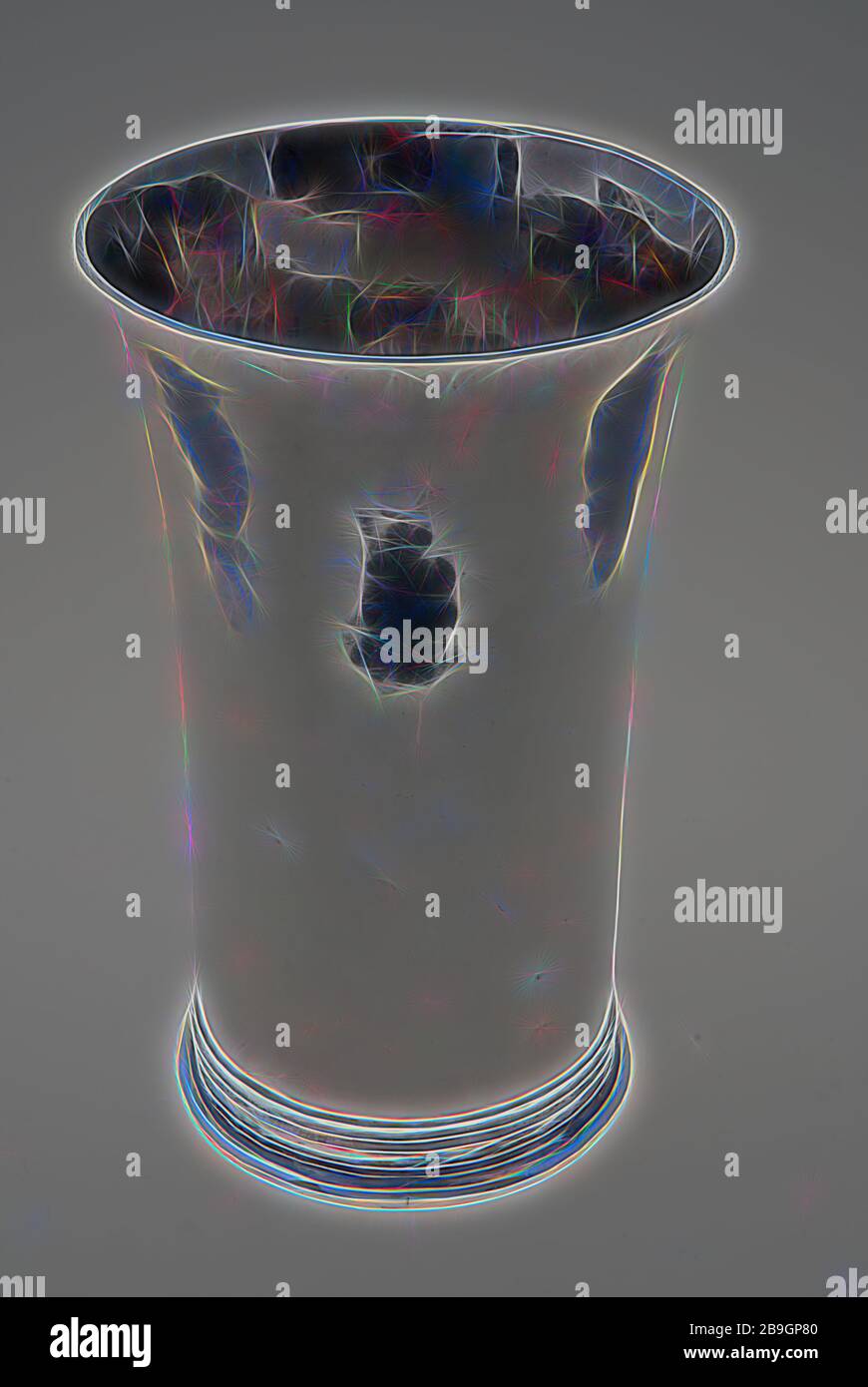 Johan Kaff (?), Smooth supper cup with profile edges above plinth ...