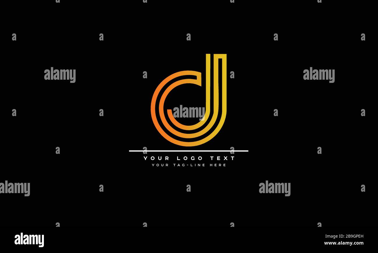 J, JJ Letter Logo Design with Creative Modern Trendy Typography Stock ...