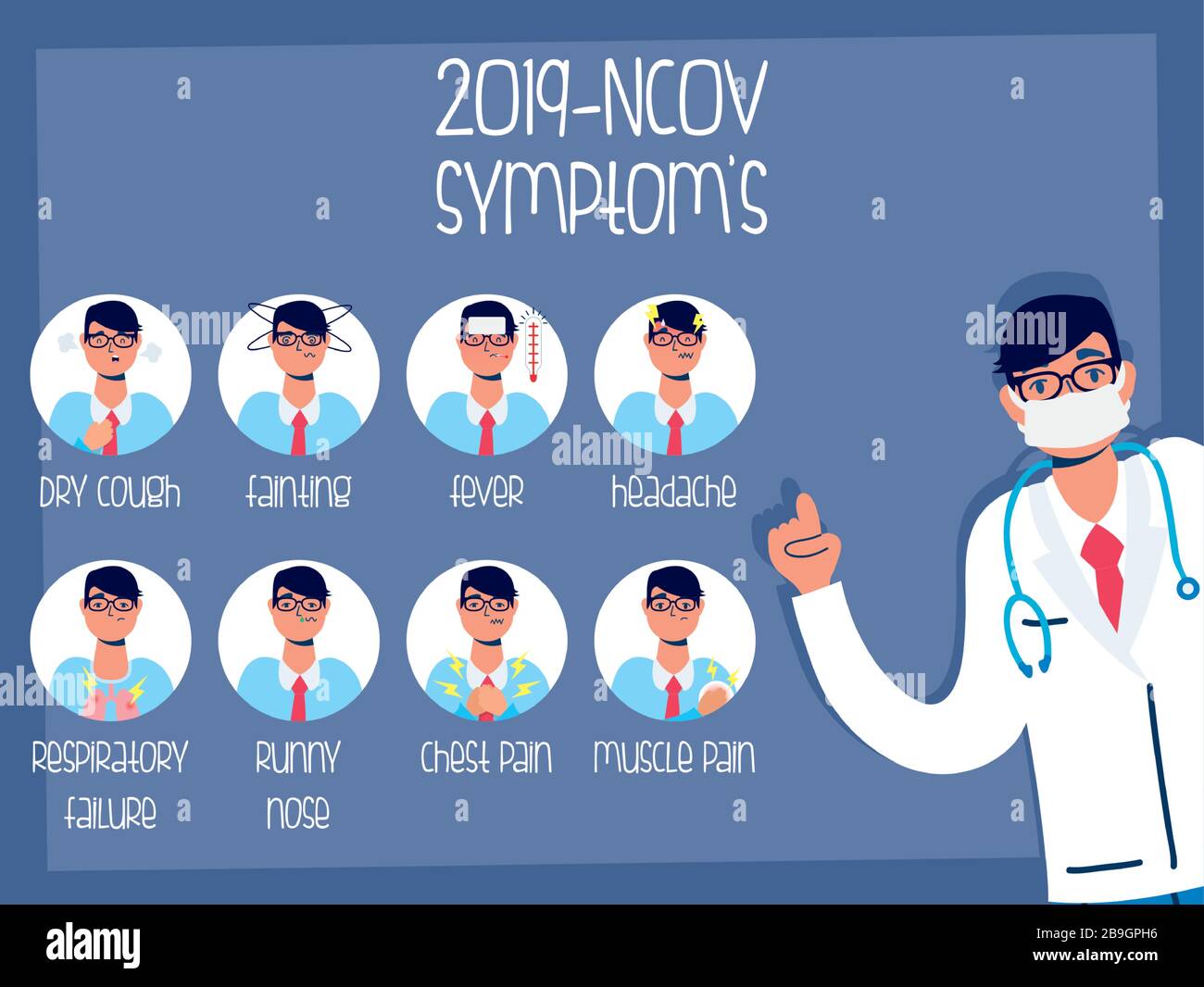 Symptoms worker Stock Vector Images - Alamy