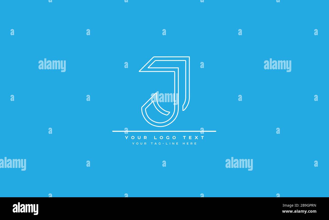 J, JJ Letter Logo Design with Creative Modern Trendy Typography Stock ...