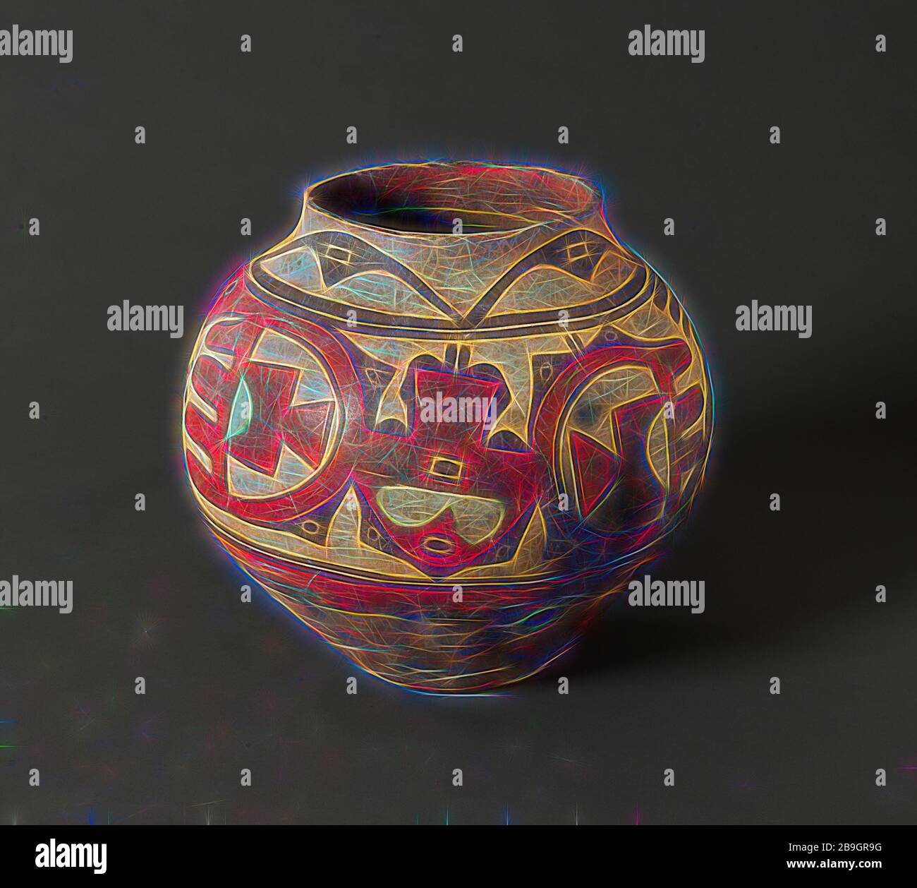 Santa Ana Pueblo: Water Jar, Santa Ana Pueblo, c. 1830–1840, Polychrome ...