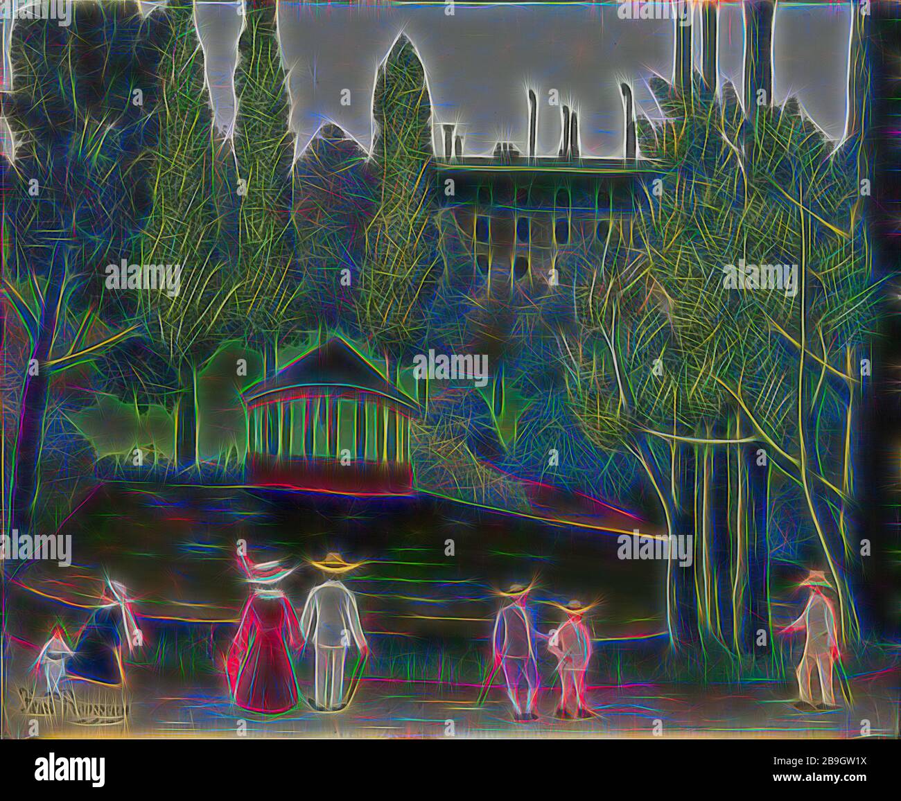 Henri Rousseau: View of Montsouris Park, the Kiosk (Vue du Parc ...