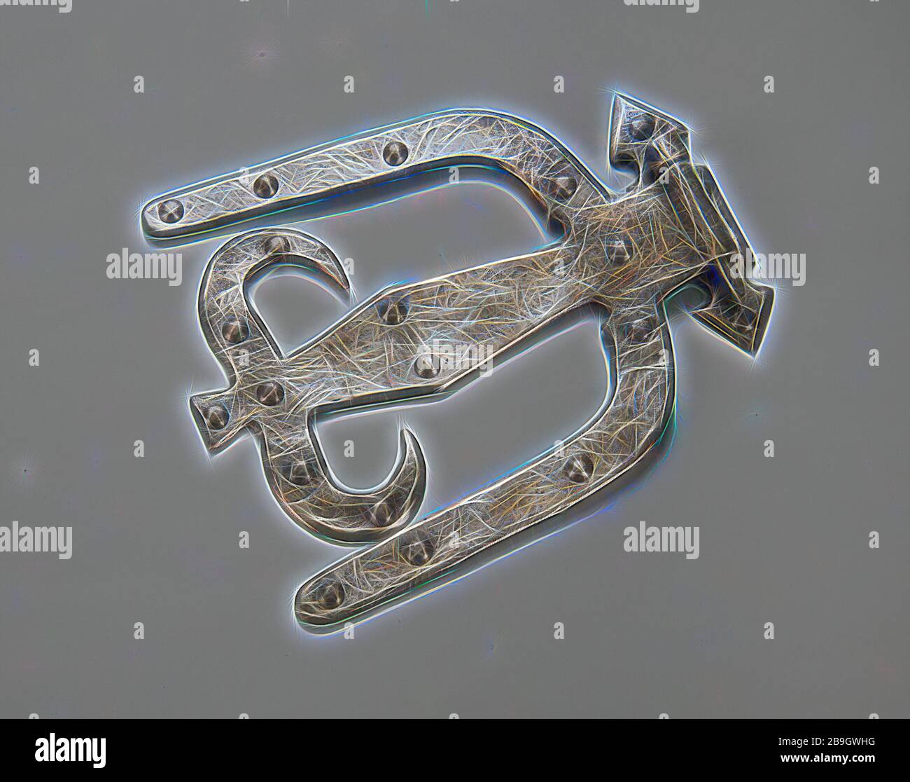 American: Hinge, American, 18th century, Iron, Overall (hinge): 9 x 7 3 ...