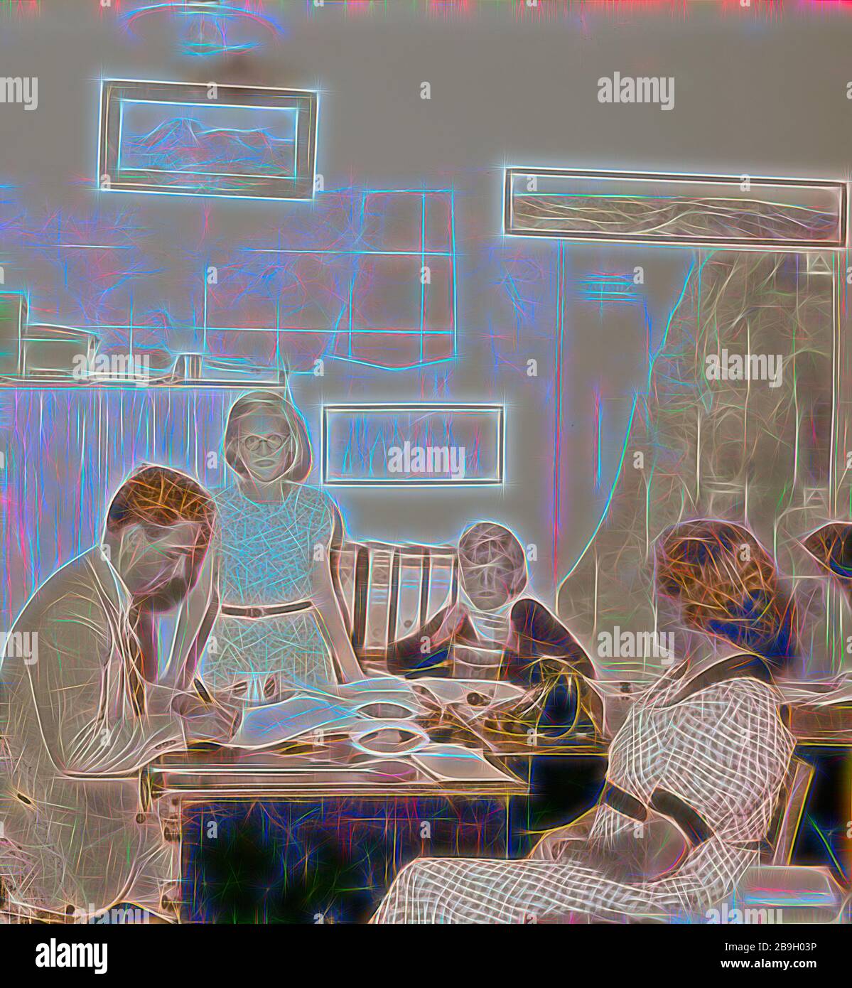 Edith Matson and two children, probably Anne and David Matson, with a ...