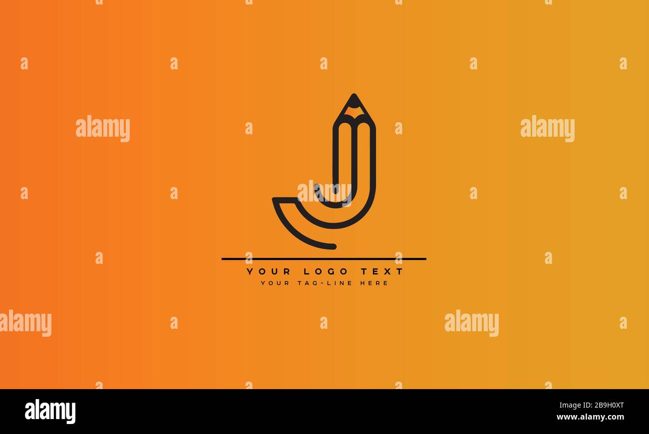J, JJ Letter Logo Design with Creative Modern Trendy Typography Stock ...