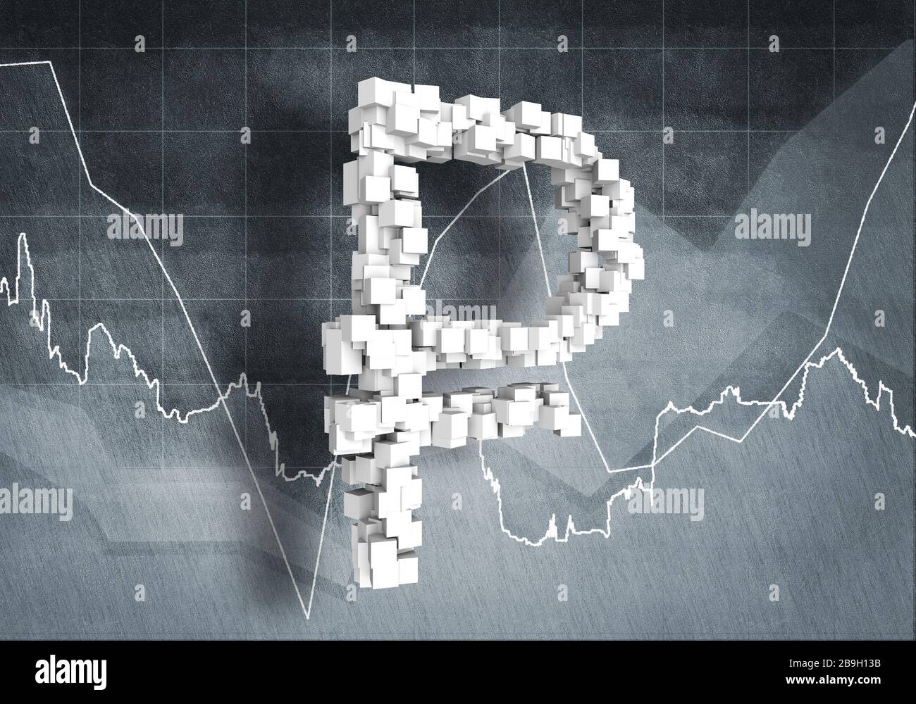 Rouble currency rate, 3D rendering Stock Photo - Alamy