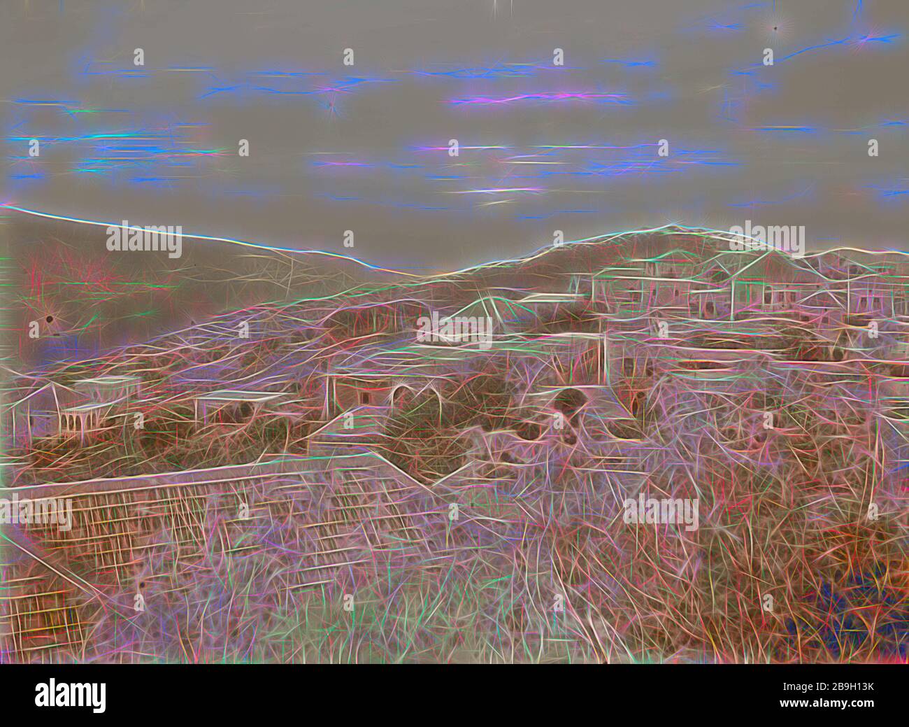 Ras-el-Matn, village. The village looking west from the school. 1940 ...