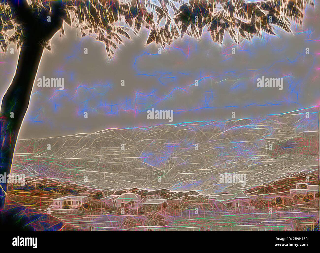 Beit Meri & Poroummana, Brummna from Ras-el-Matn. 1940 Lebanon Stock ...