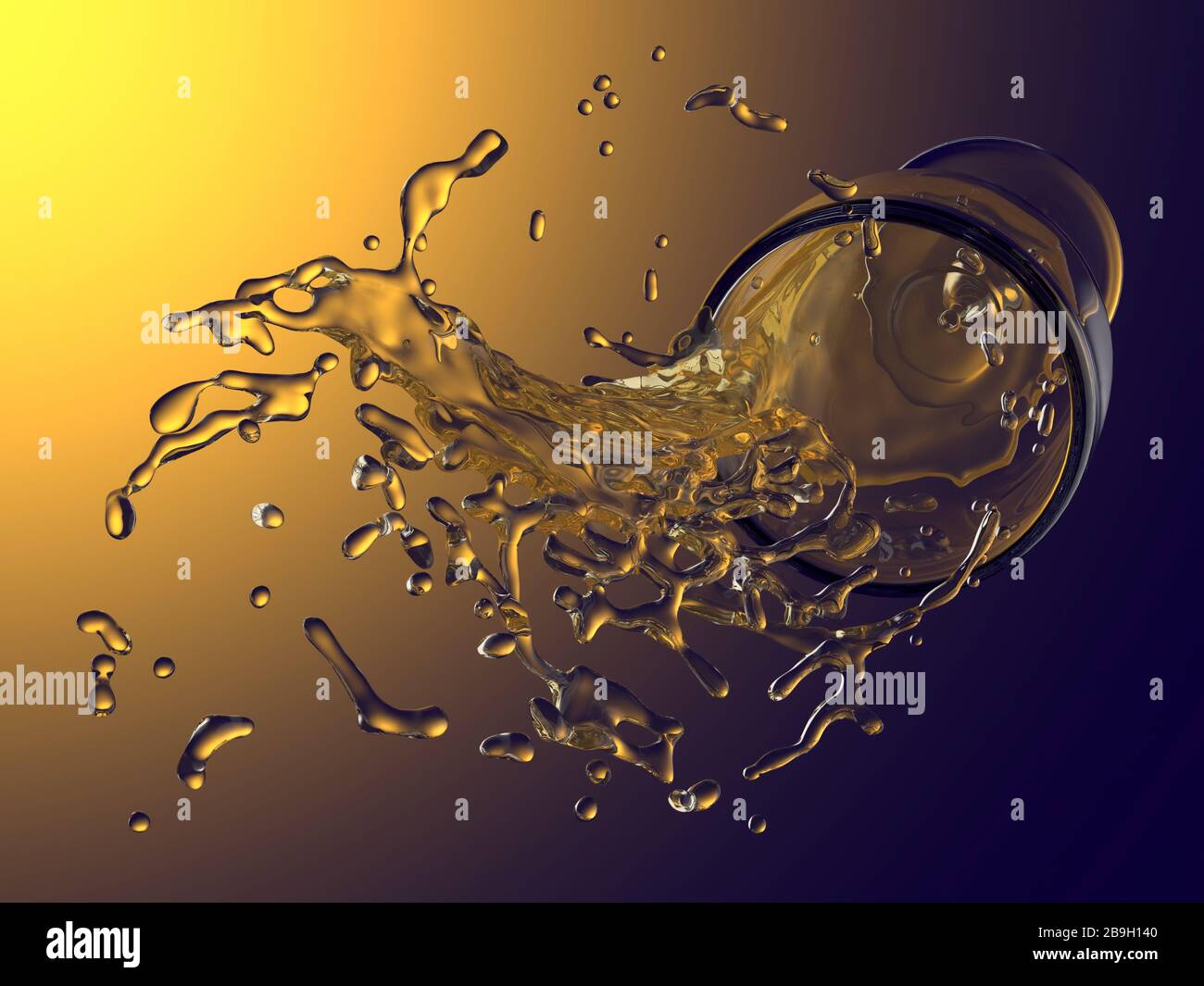 The drink is spilled from a glass Stock Photo - Alamy