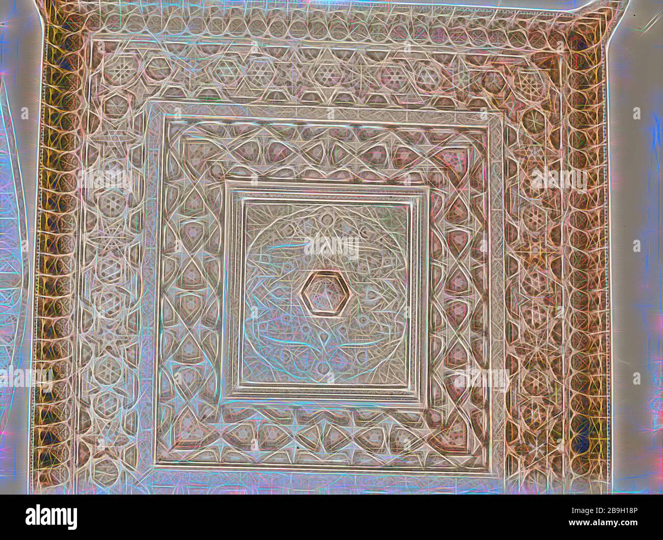 Damascus, Palais Azem. Finest of the reception rooms. The ceiling over ...