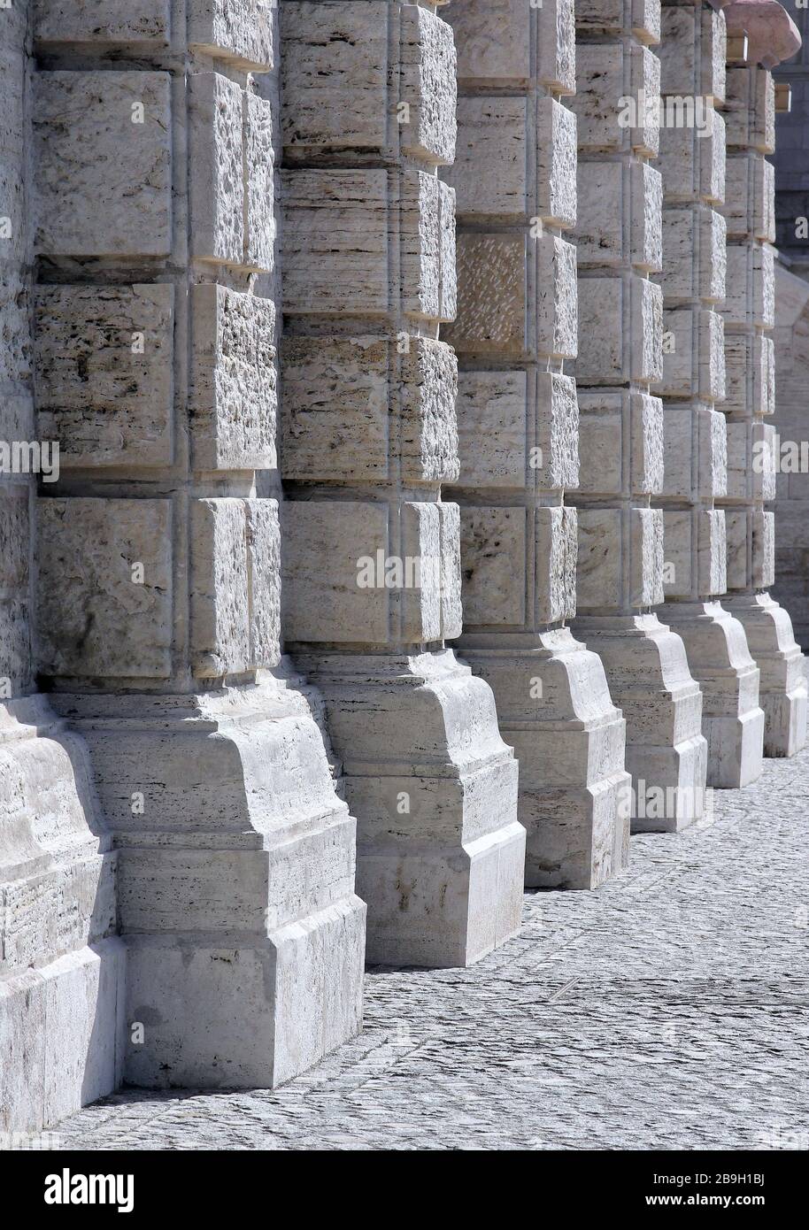 Stone colonnade background Stock Photo - Alamy