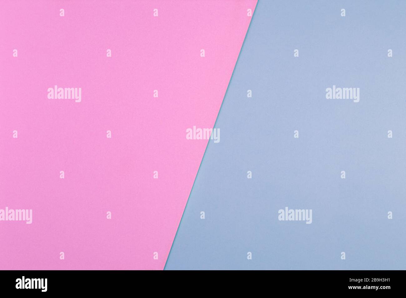 Blue and pink pastel color paper geometric flat lay background ...