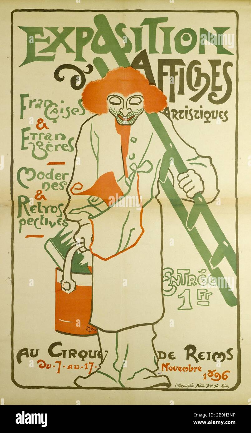 EXHIBITION POSTER ART AT REIMS CIRCUS Philippe Ernest Kalas (né en 1861 ...