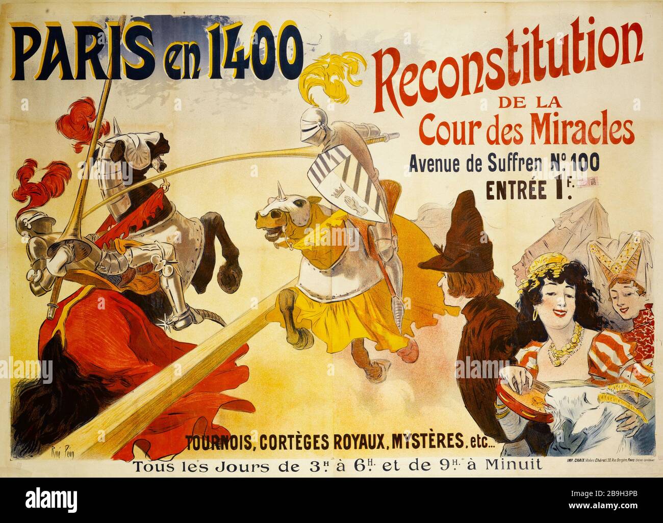 PARIS IN 1400, RECOVERY OF THE COURT OF MIRACLES AVENUE SUFFREN No. 100 ...