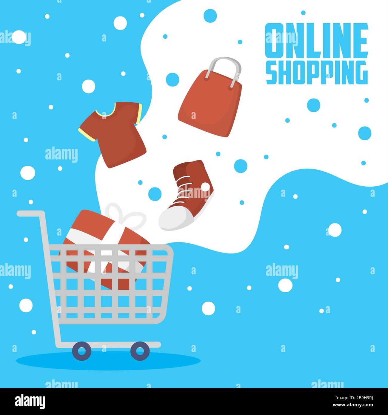 shopping cart with online ecommerce technology Stock Vector Image & Art ...