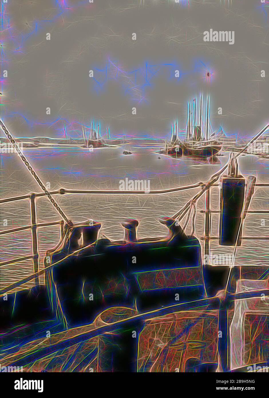 Egyptian views; Port Said. Port Said Harbour and entrance of Suez Canal ...
