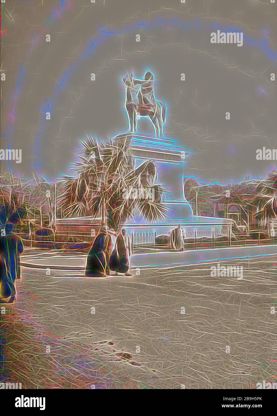 Egyptian views; Cairo (Masr). Statue of Ibrahim Pasha, Opera Square ...