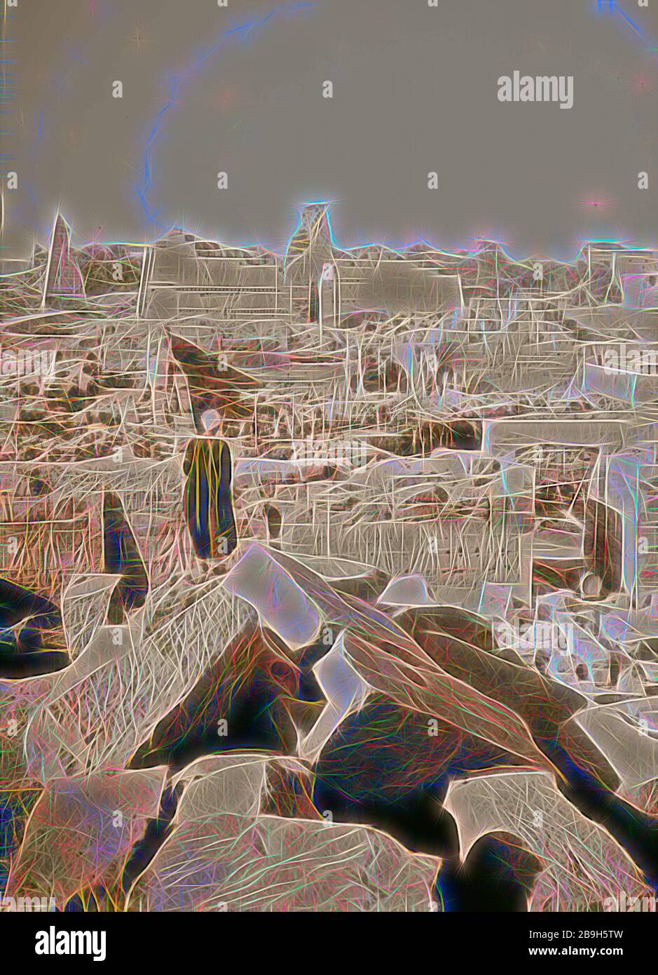 Karnak. Seventh and eighth pylons. 1900, Egypt, Karnak Stock Photo - Alamy