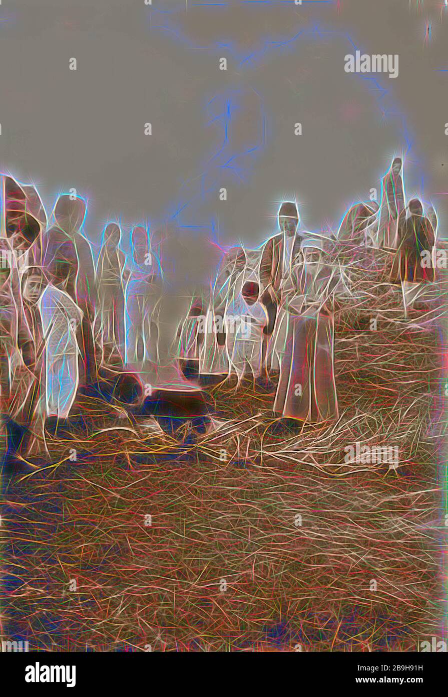 The Samaritan Passover on Mt. Gerizim Heating water for the sacrifice ...