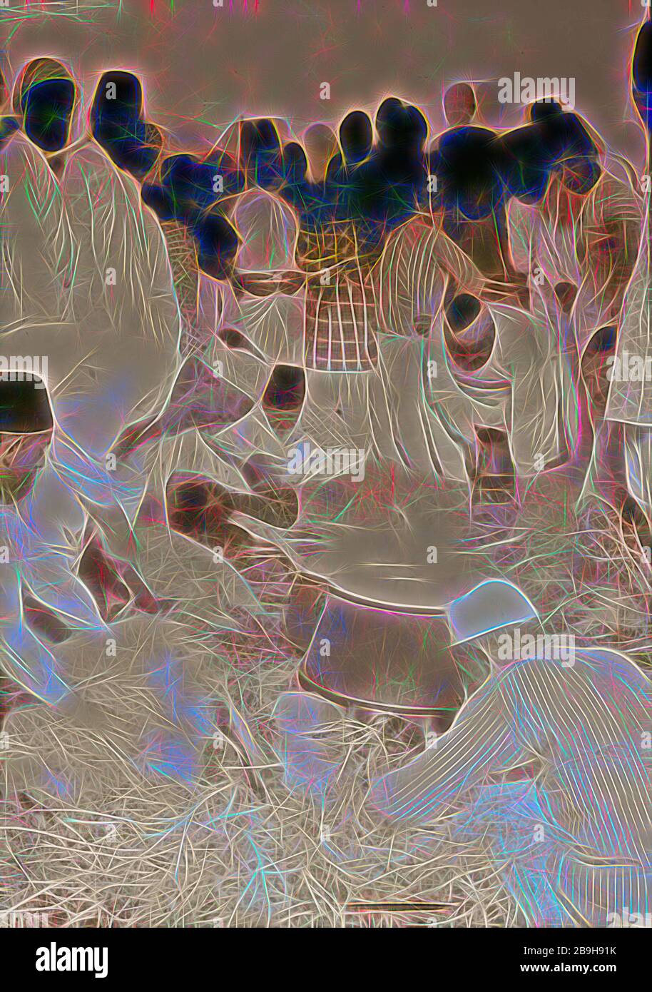 The Samaritan Passover on Mt. Gerizim The sacrifice. 1900, West Bank ...