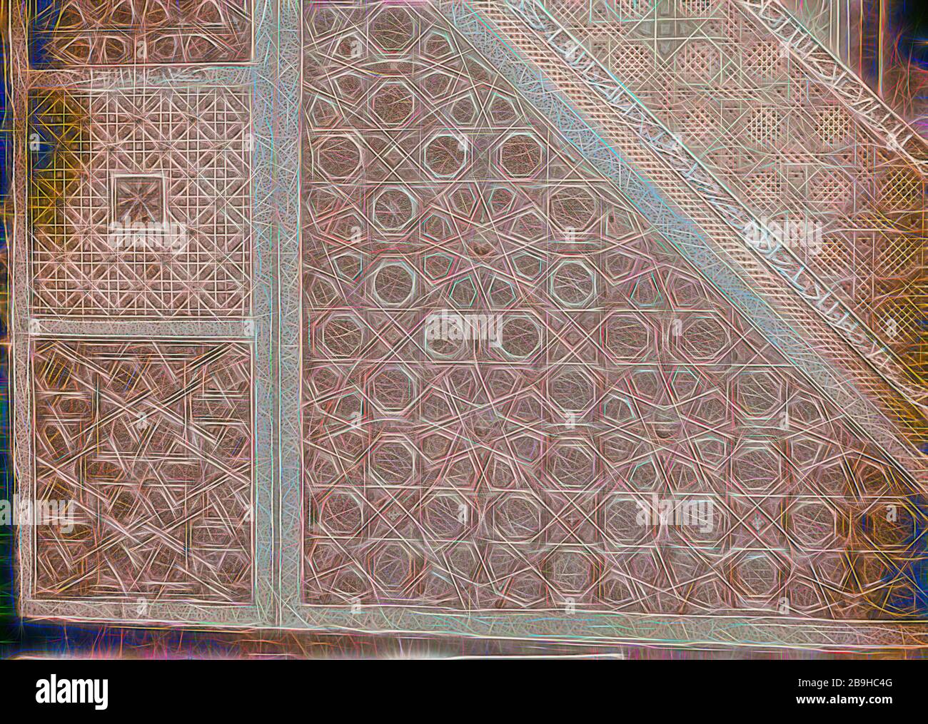 The Temple area Mosque al-Aqsa, interior Details of pulpit. Section of ...