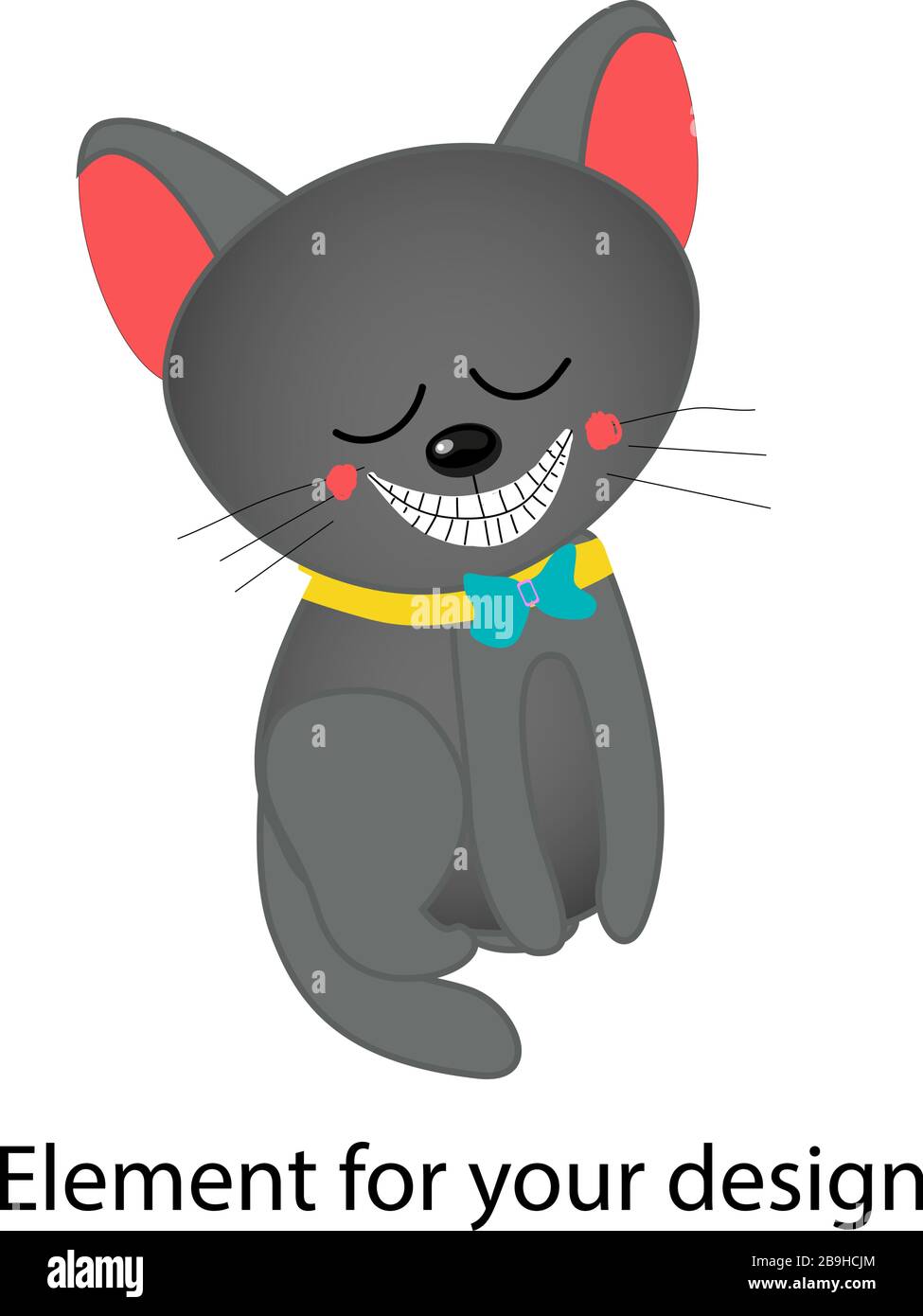 Cat with a smile. Vector illustration isolated on a white background ...