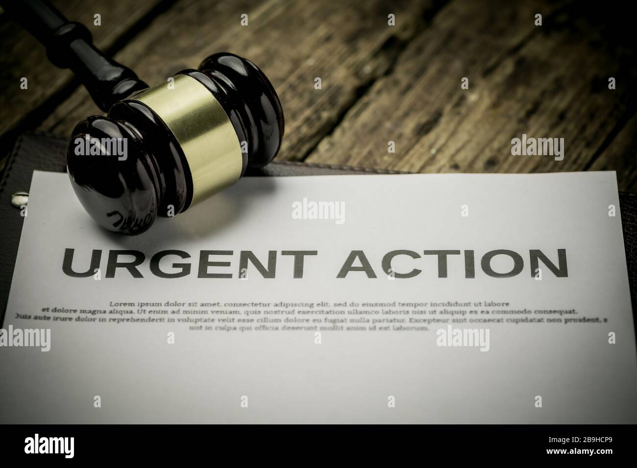 Document Urgent Action with gavel. Class action concept Stock Photo - Alamy