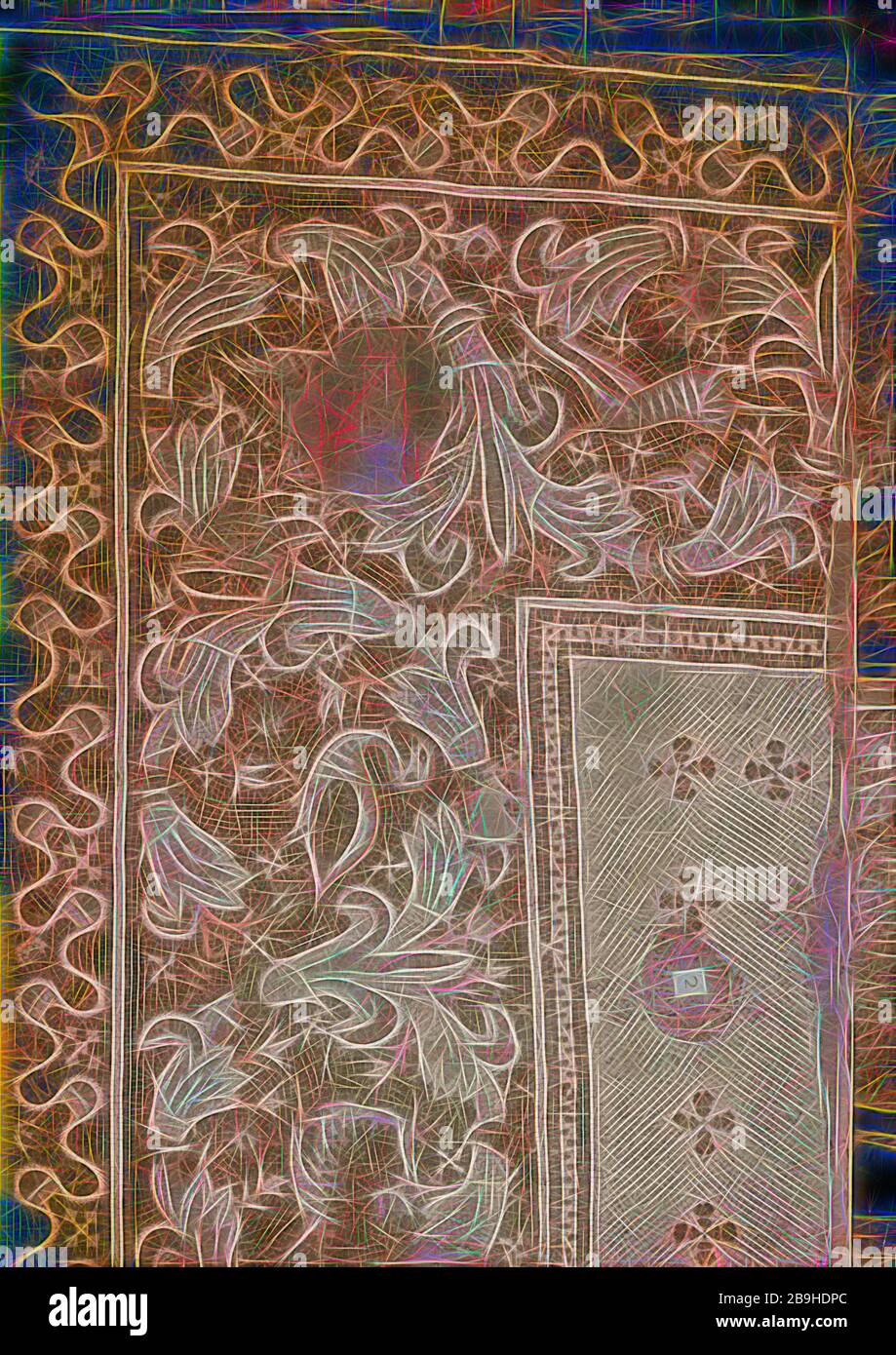 Ruins of Jerash (Gerasa). Jerash mosaic. Section of border-design with ...