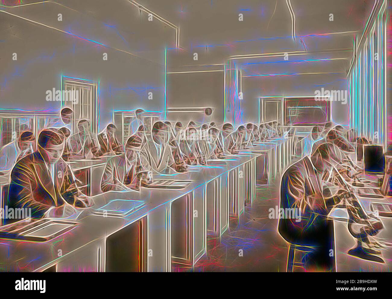 American University. Beirut, (A.U.B.). Biological class in session. In ...