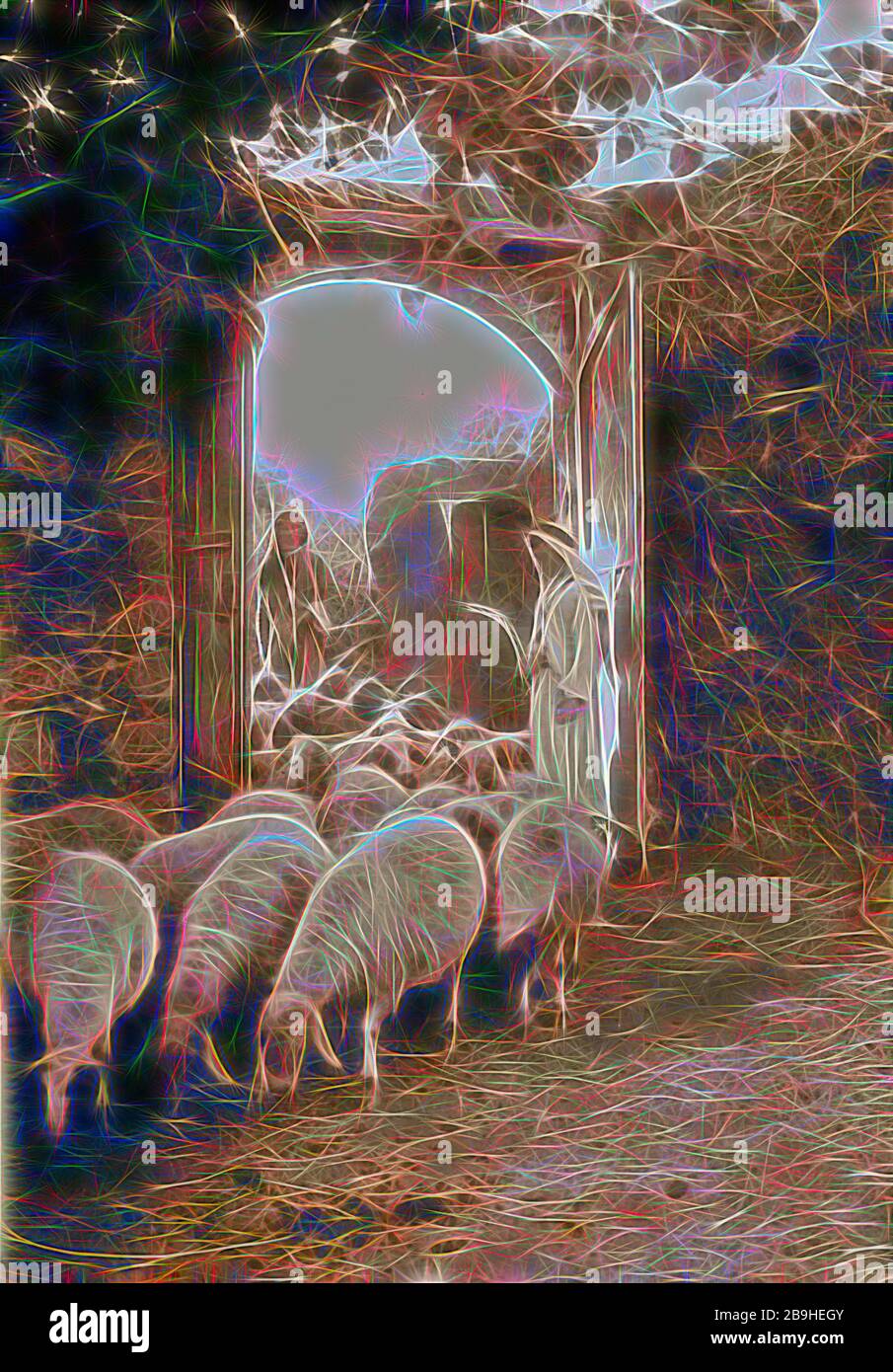 Agriculture, Shepherd scenes 'Passing under the Rod.' Ezek. 2037. Sheep ...