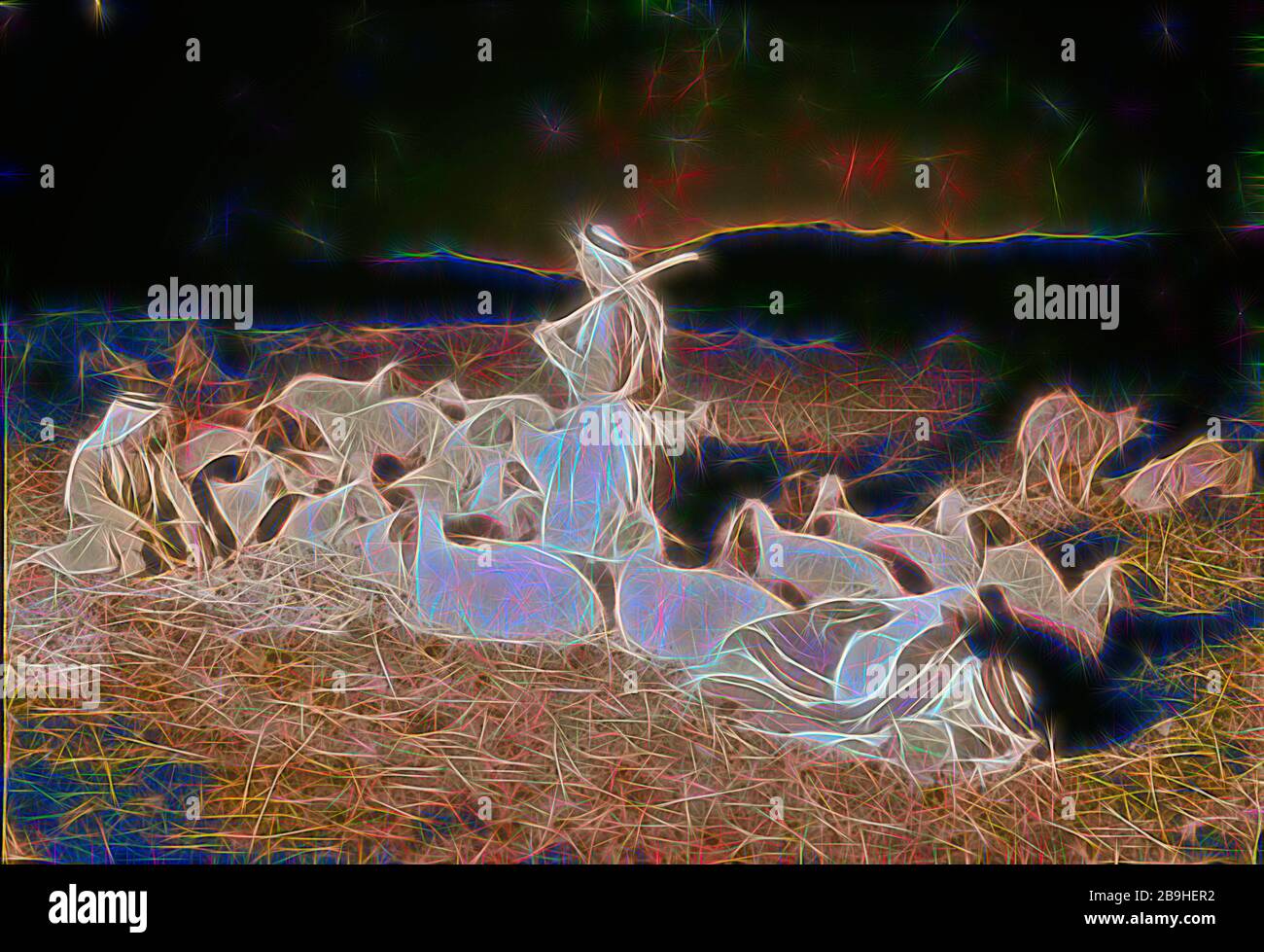 Agriculture, Shepherd scenes 'While shepherds watched their flocks ...