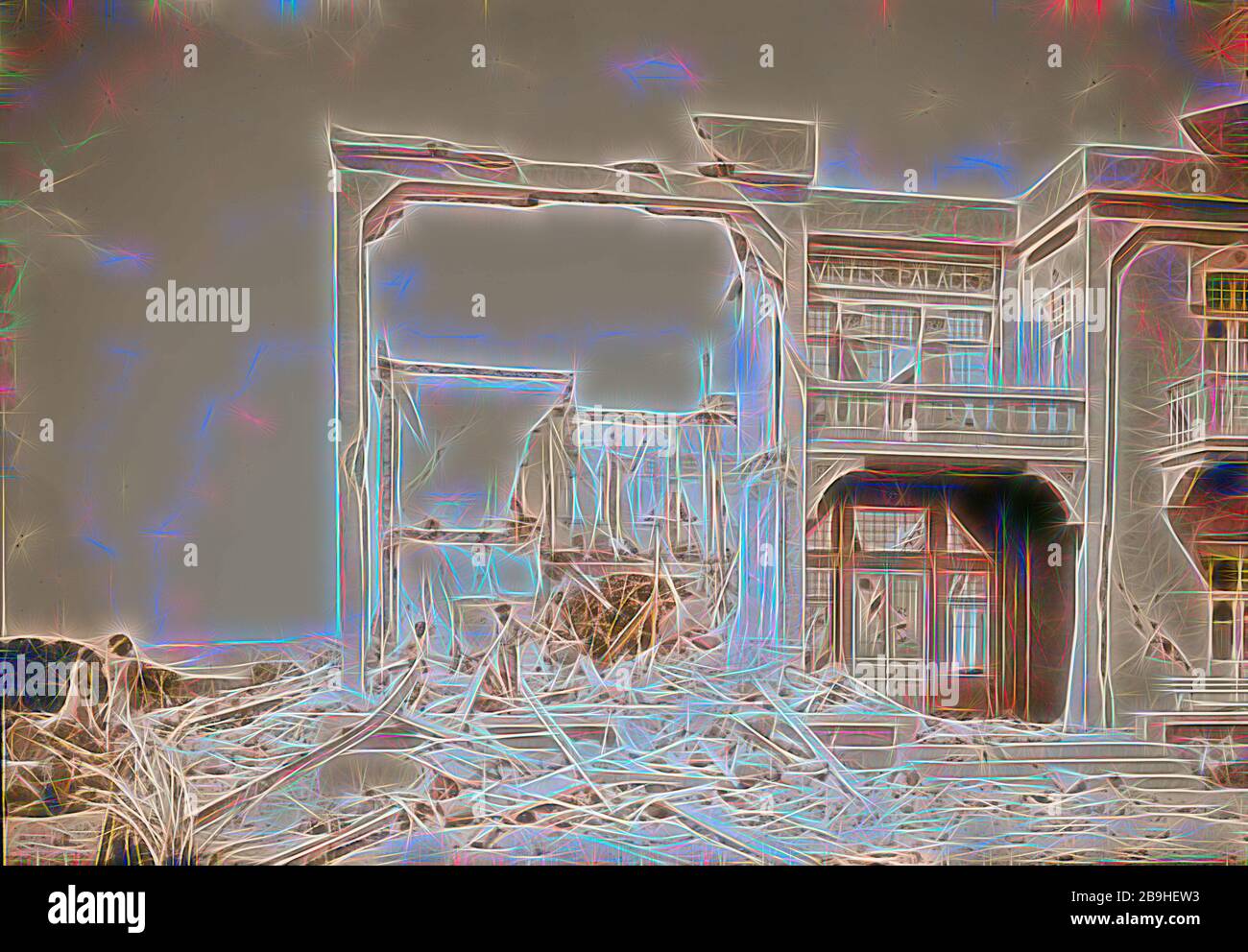 Palestine events. The earthquake of July 11, 1927. Wreckage of the ...