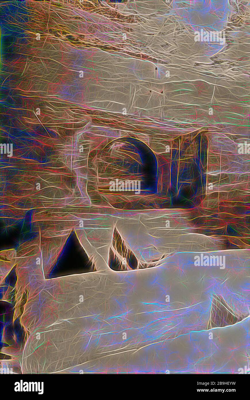 Petra (Wadi Musa). Lower Siq. Tomb interior in lower Siq. Floor graves ...