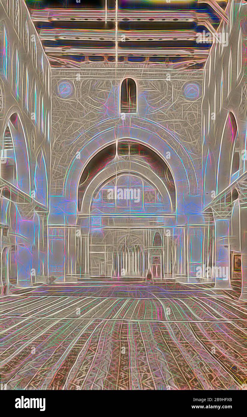 El Aksa, al-Aqsa Mosque interior Looking down nave. 1934, Jerusalem ...
