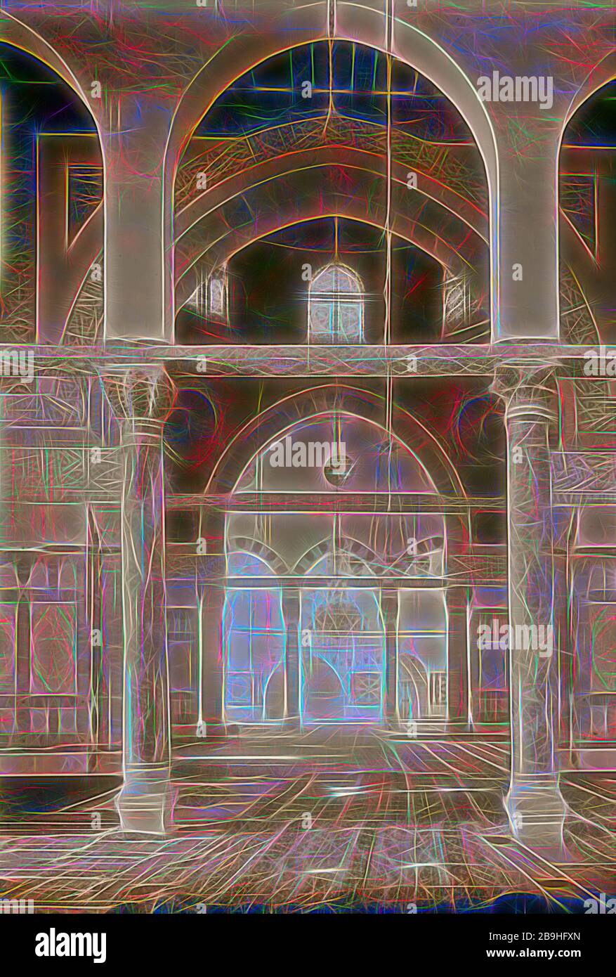 El Aksa, al-Aqsa Mosque interior New section. West wing. 1934 ...