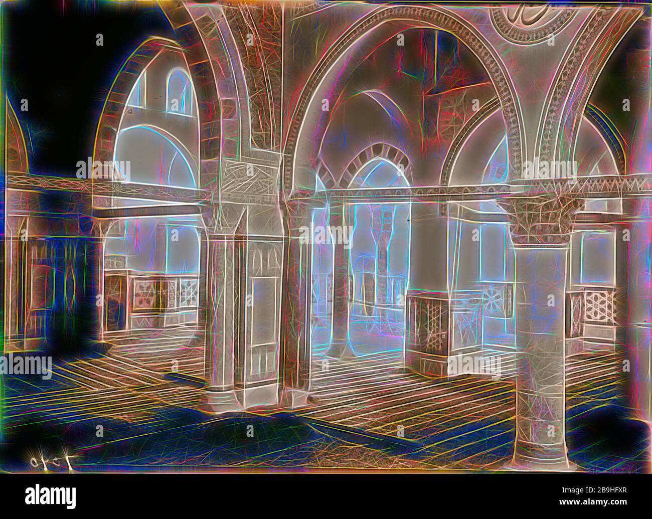 El Aksa, al-Aqsa Mosque interior S.W. corner of nave. 1934, Jerusalem ...