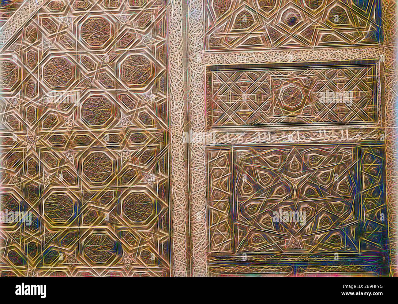 El Aksa, al-Aqsa Mosque. Cedar pulpit. Details of carving. 1934 ...