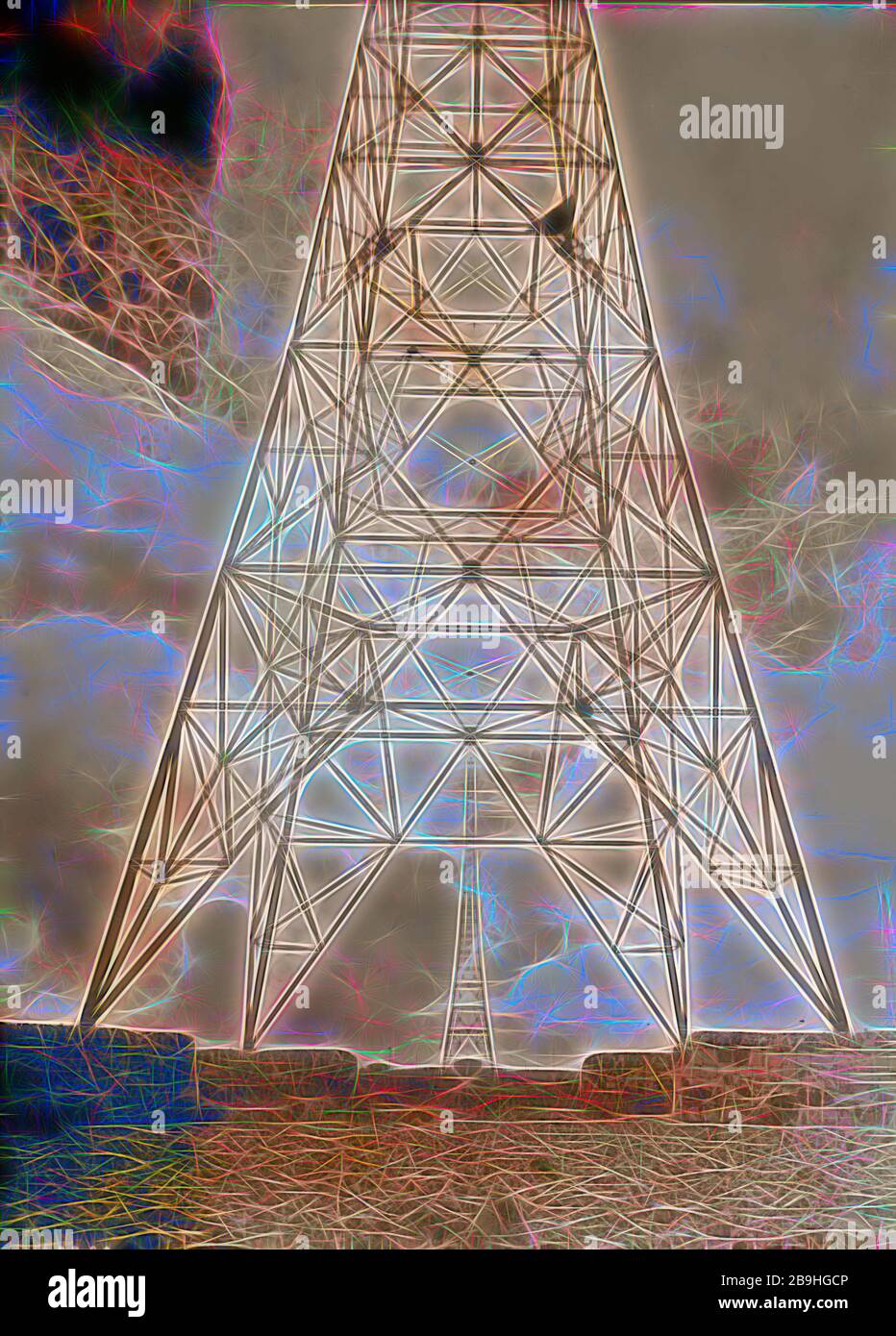 Broadcasting towers at Ramallah, general view. 1934, West Bank, Rām ...