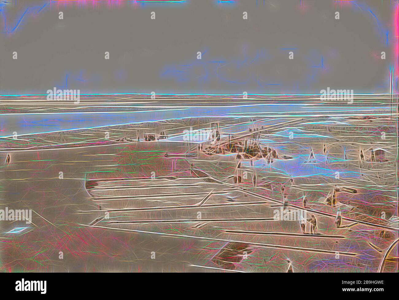 Landing ground from top of hanger in two sections [Lydda Airport]. 1934 ...