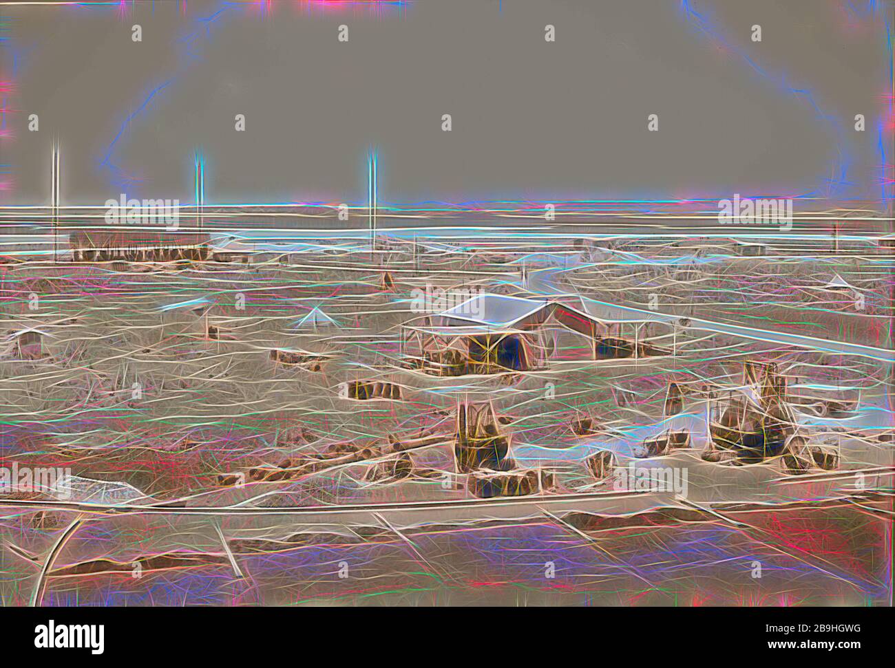 Landing ground from top of hanger in two sections [Lydda Airport]. 1934 ...