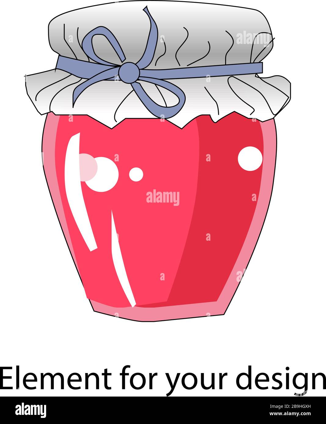 Jar of jam. JAM. SWEET CANNING. Vector illustration isolated on a white ...