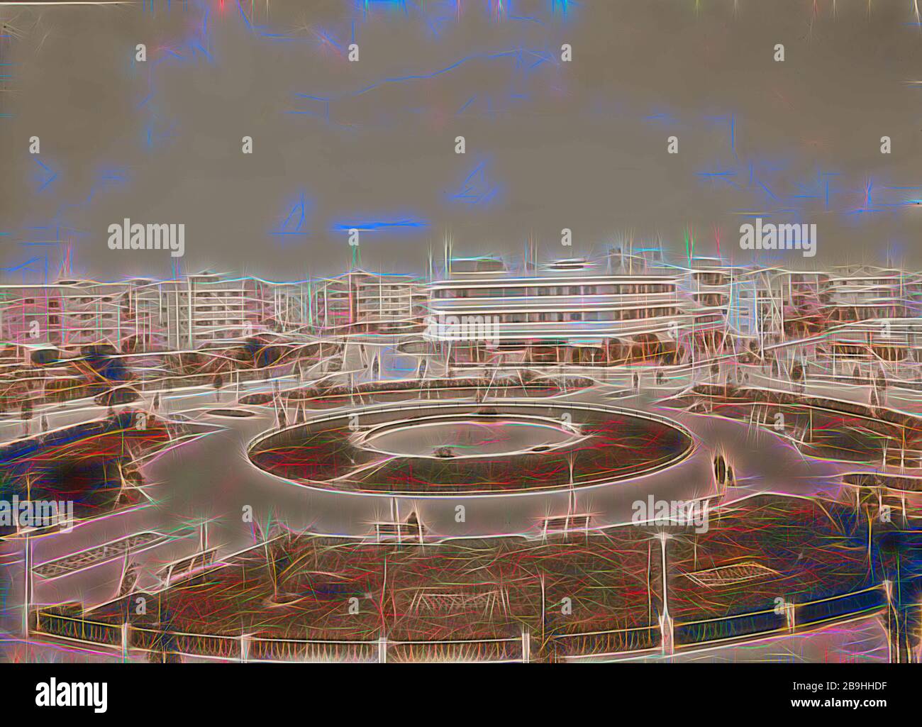 Tel Aviv. Dizengoff Circle from the south. 1934, Israel, Tel Aviv Stock ...