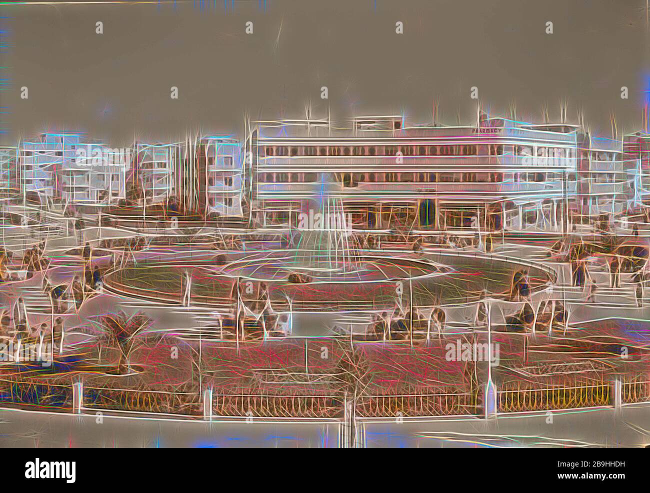 Tel Aviv. Dizengoff Circle from the north. 1934, Israel, Tel Aviv Stock ...